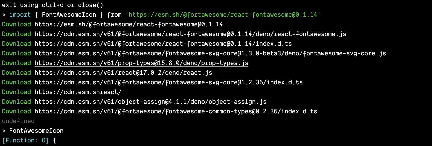 Failed to import - react-fontawesome imports `cdn.esm.shreact` · Issue #241 · esm-dev/esm.sh ...