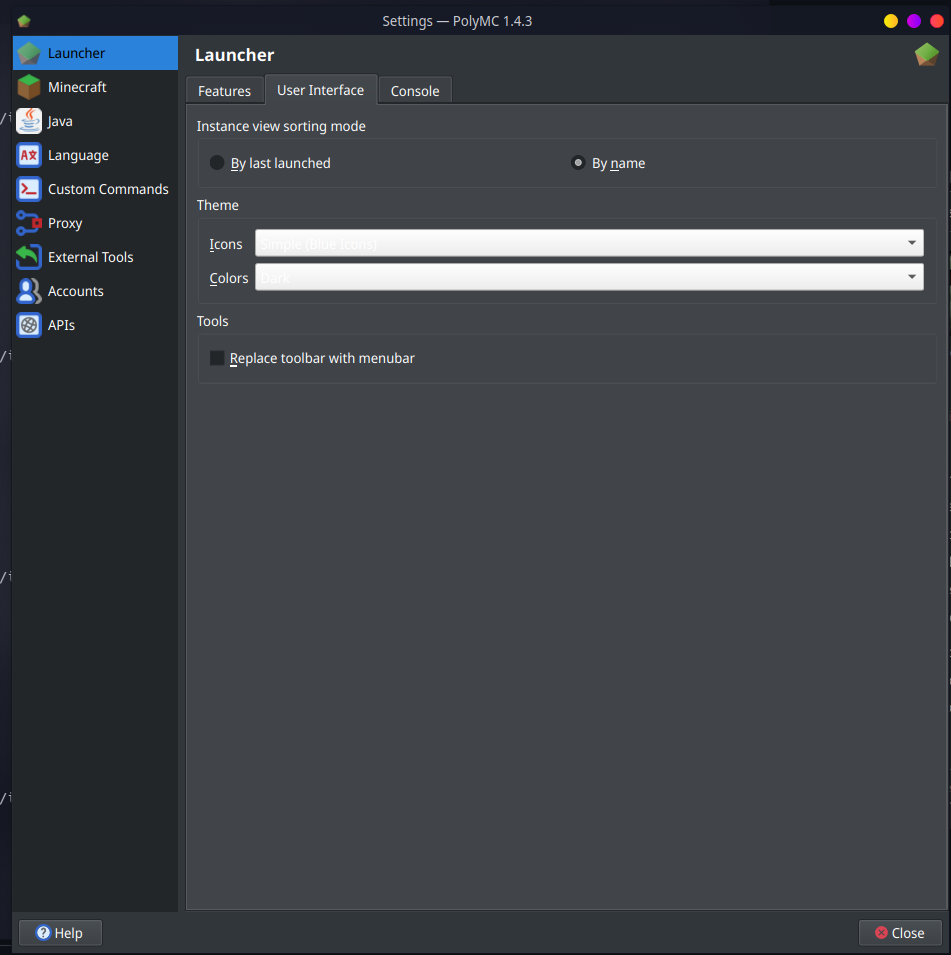 Ugly interface on Manjaro KDE · Issue #1496 · PolyMC/PolyMC · GitHub