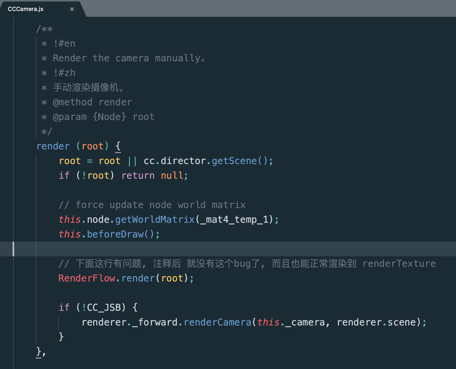 [BUG] camera.render(node) 方法存在的bug. · Issue #6351 · cocos/cocos-engine · GitHub