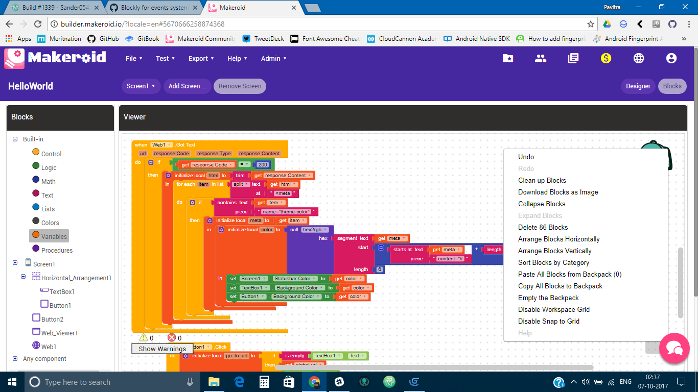 Blockly for events system · Issue #386 · 4ian/GDevelop · GitHub