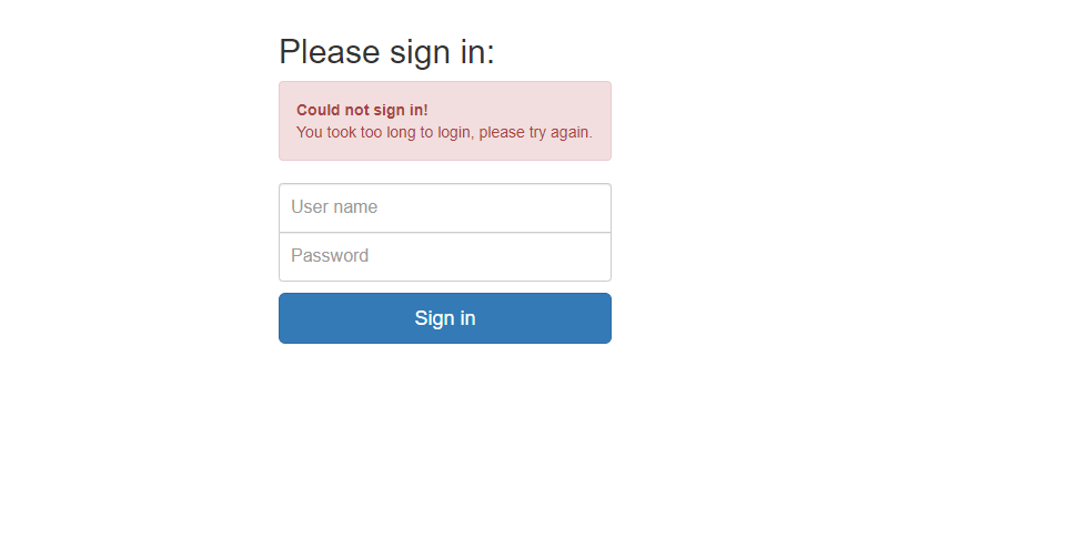 Authentification Issue You Took Too Long To Login Please Try Again · Issue 402