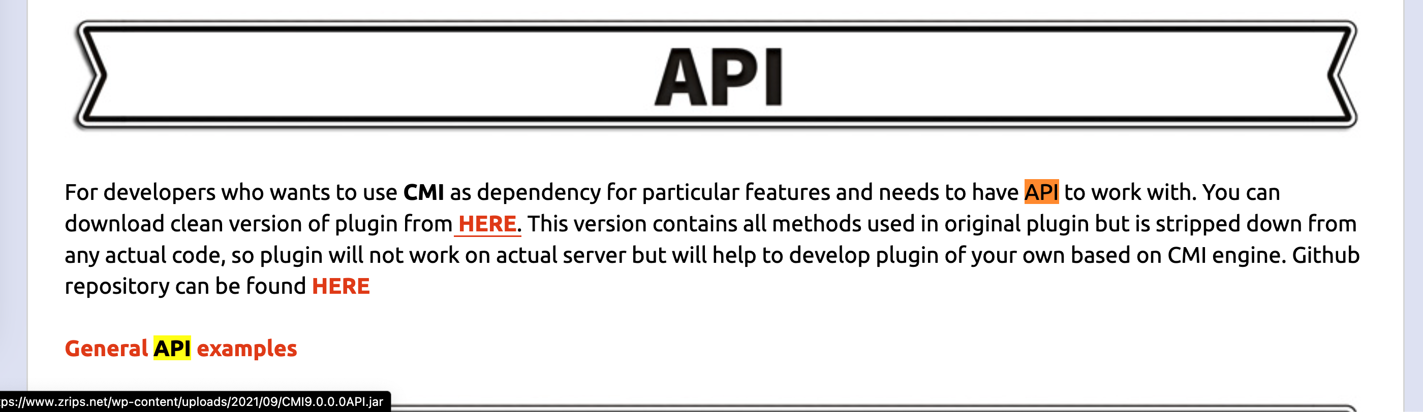 Outdated API jar download link · Issue #15 · Zrips/CMI-API · GitHub