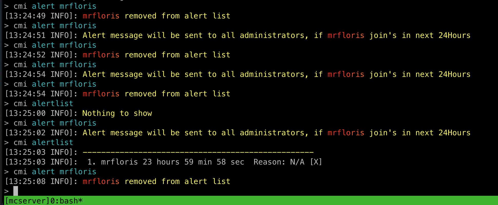 add a -remove subargument for alert command · Zrips CMI · Discussion #7859 · GitHub