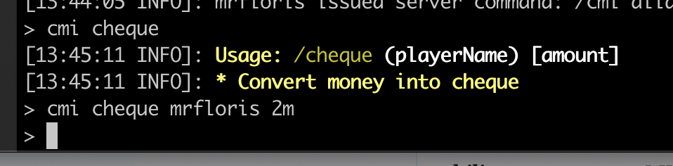 &6 color code shows up when issuing /cmi cheque from console · Issue #4270 · Zrips/CMI · GitHub