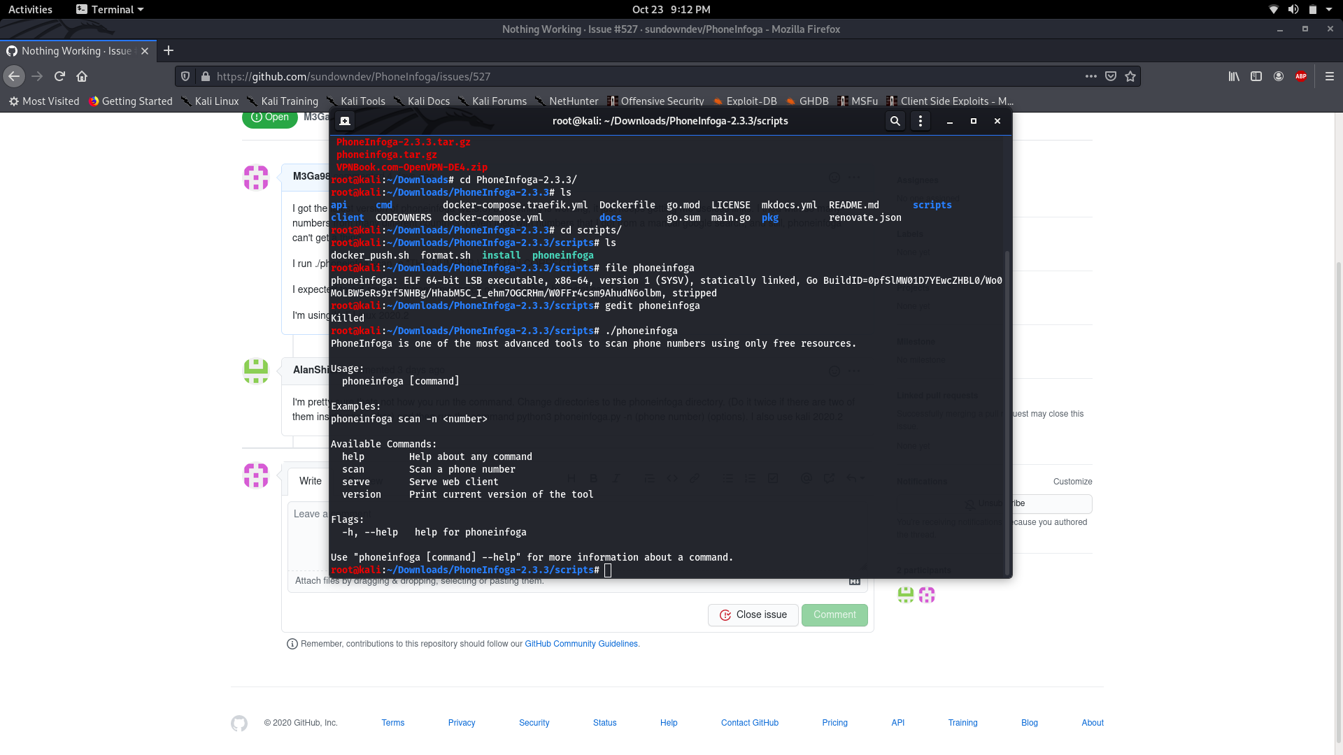 Nothing Working · Issue #527 · sundowndev/phoneinfoga · GitHub