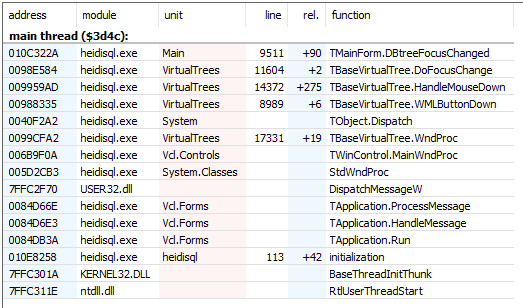 Crash after disconnect db · Issue #1154 · HeidiSQL/HeidiSQL · GitHub