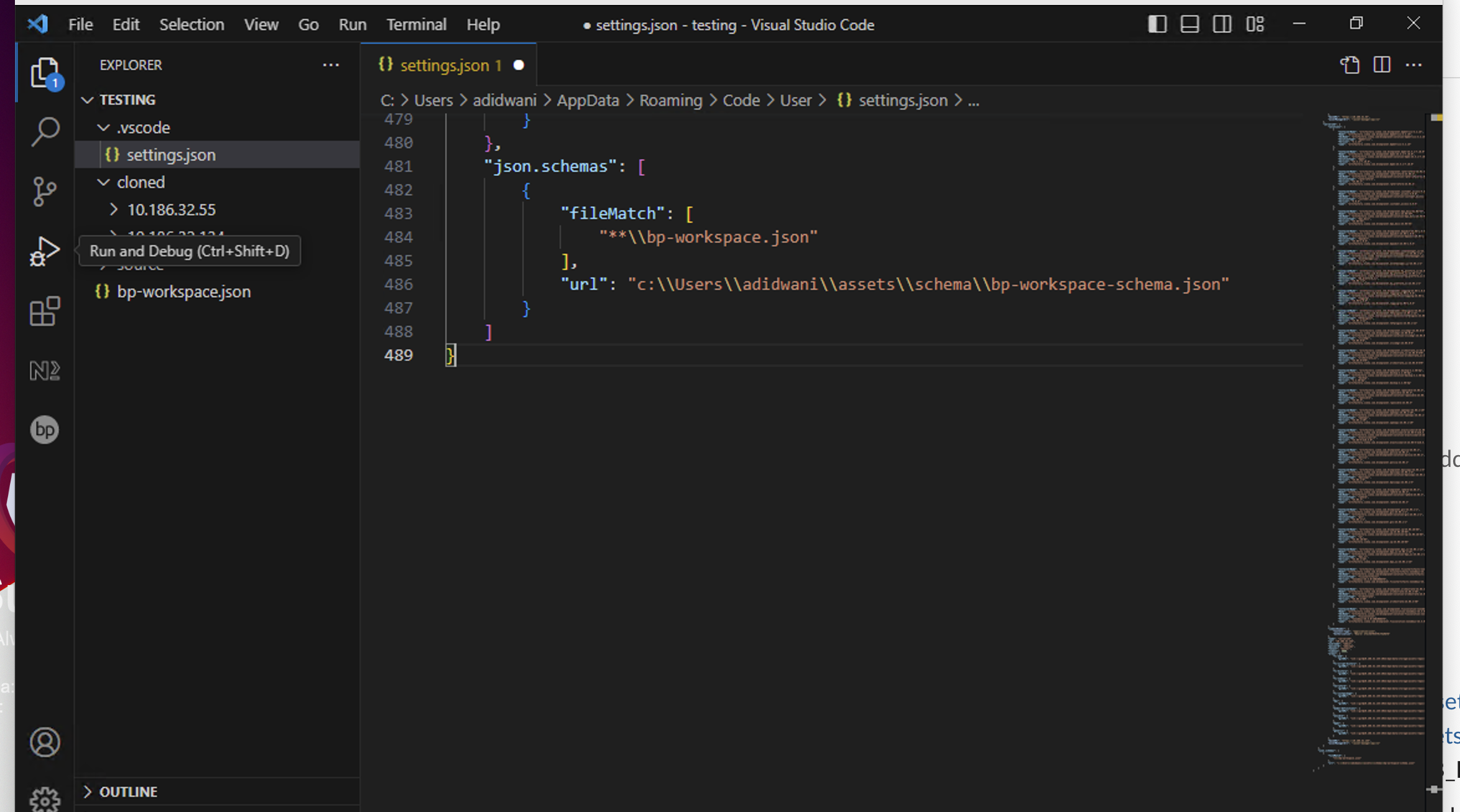 Intellisense And Validation Not Working When Using Filematch Syntax With Url In User Settings