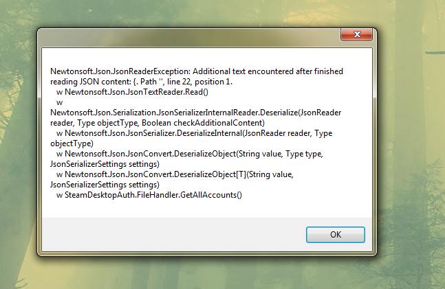 Error · Issue #17 · Ezzpify/SteamAuthenticator · GitHub