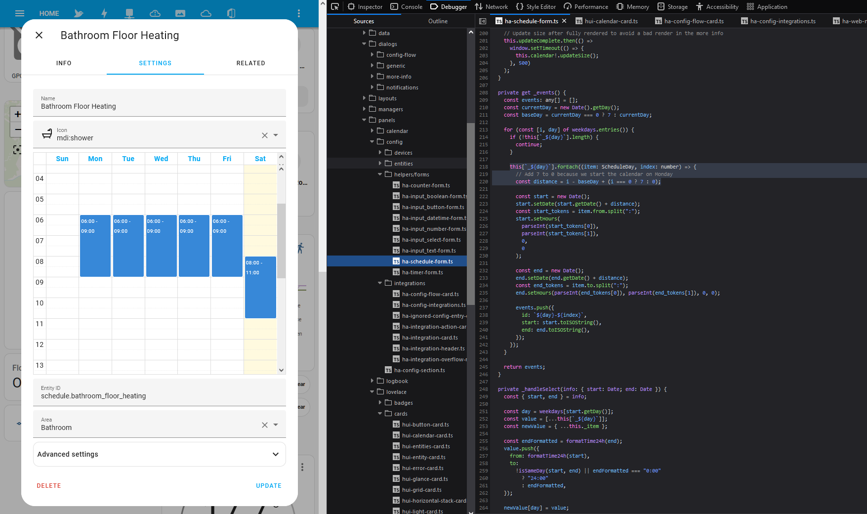 Helper Schedule does not update if Sat or Sun are the first columns · Issue #14351 · home ...