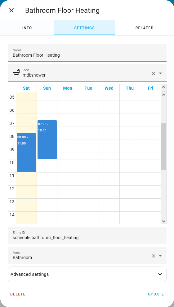 Helper Schedule does not update if Sat or Sun are the first columns · Issue #14351 · home ...