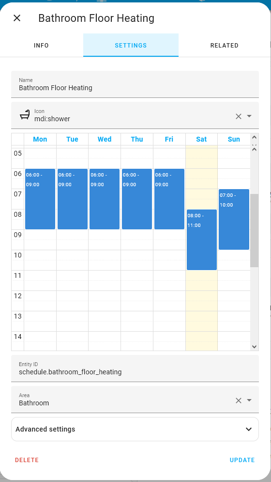 Helper Schedule does not update if Sat or Sun are the first columns · Issue #14351 · home ...