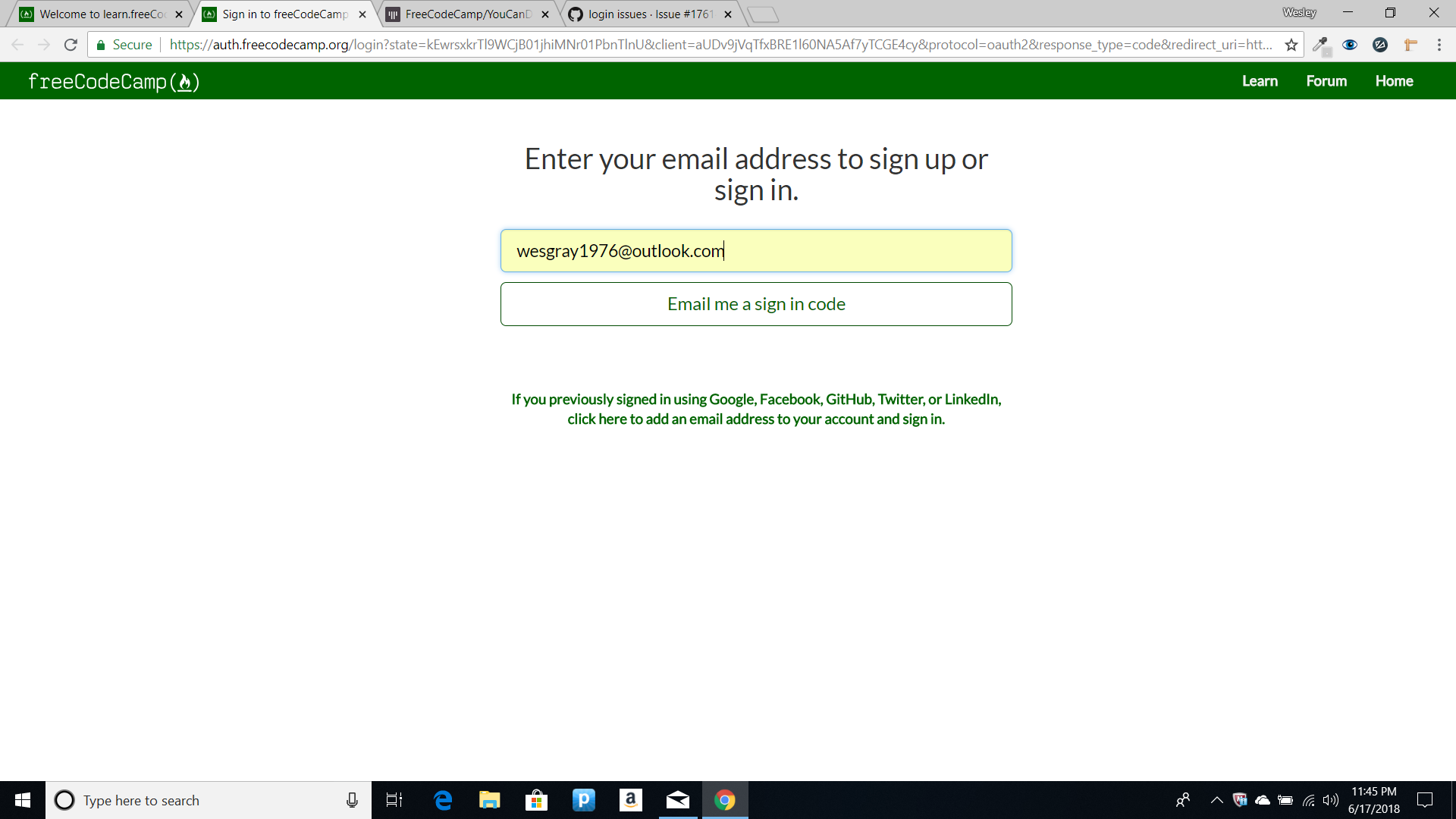 login issues · Issue #17614 · freeCodeCamp/freeCodeCamp · GitHub