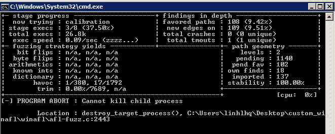 Can not kill child process · Issue #226 · googleprojectzero/winafl · GitHub