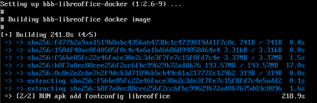 bigbluebutton building bbb-libreoffice docker image stuck in step 4. · Issue #624 ...