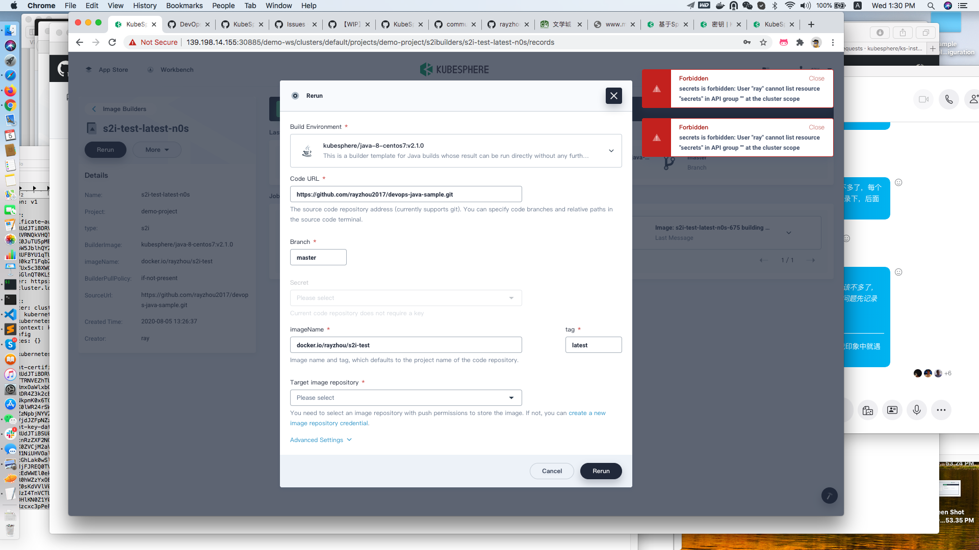 rerun s2i failed · Issue #1092 · kubesphere/console · GitHub
