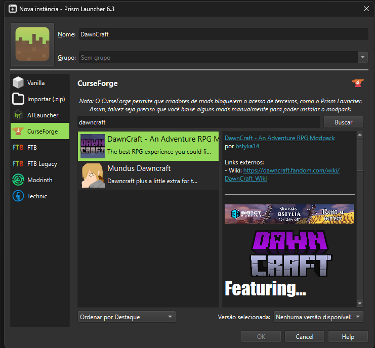 Can't Download the ModPack · Issue #944 · PrismLauncher/PrismLauncher ...