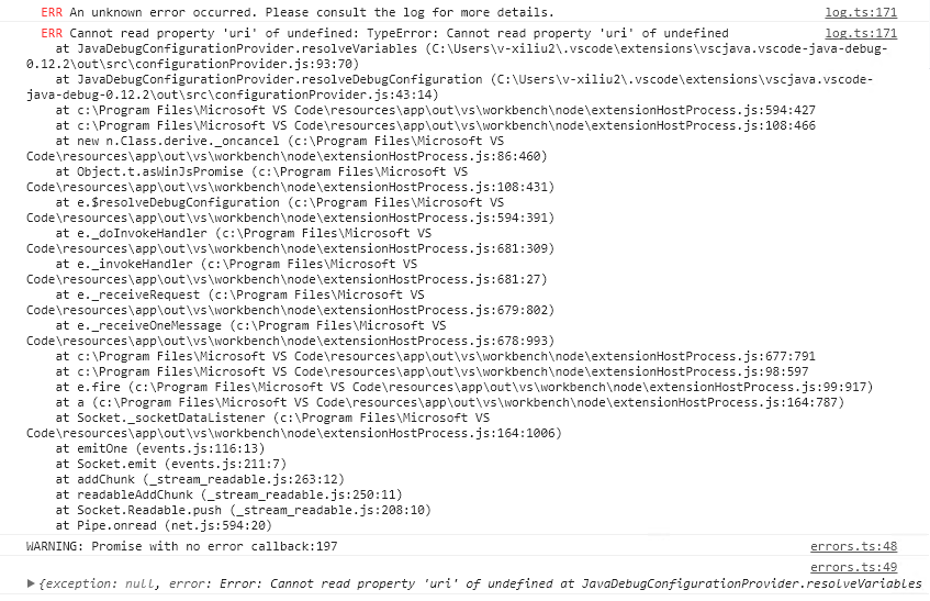 Cannot read property 'uri' of undefined · Issue #422 · microsoft/vscode-java-debug · GitHub