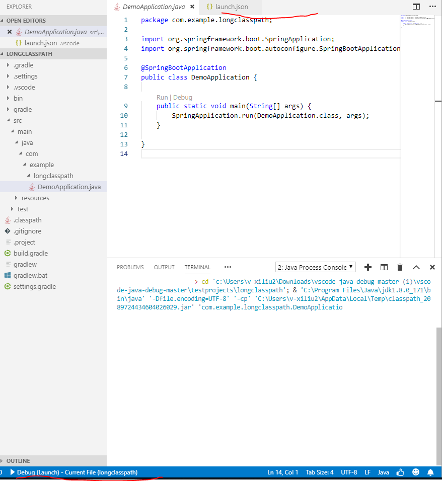 When run the longclasspath project, sometimes the debug icon will gone ...
