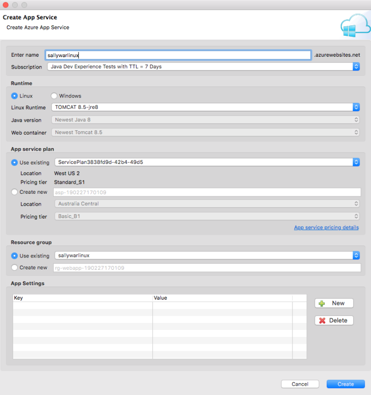 [Mac]Create app service, don't report form validation error · Issue ...