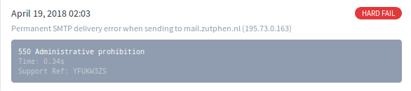 550 Administrative prohibition · Issue #571 · postalserver/postal · GitHub