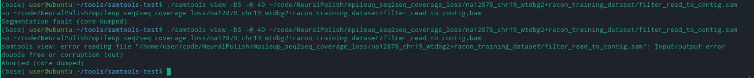 Error occurs when using multithreads · Issue #1293 · samtools/samtools · GitHub