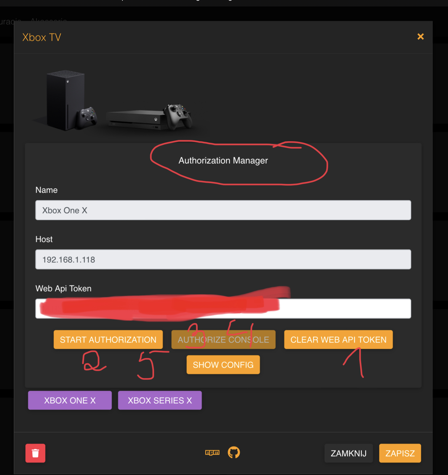 Can't get the authorization code and I can't get the link on the log ...