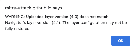 Improve layer version mismatch warning · Issue #260 · mitre-attack/attack-navigator · GitHub