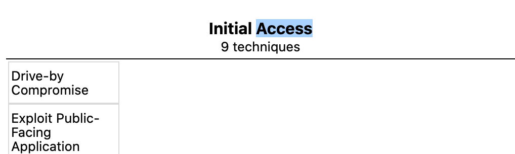 Tactic headers should not have selectable text · Issue #222 · mitre-attack/attack-navigator · GitHub