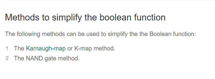 Add Documentation for "NAND Gate Method" to simplify a boolean function · Issue #331 ...