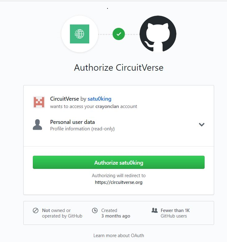 GitHub authentication button on sign-up reads "Authorise satu0king" instead of "Authorise ...