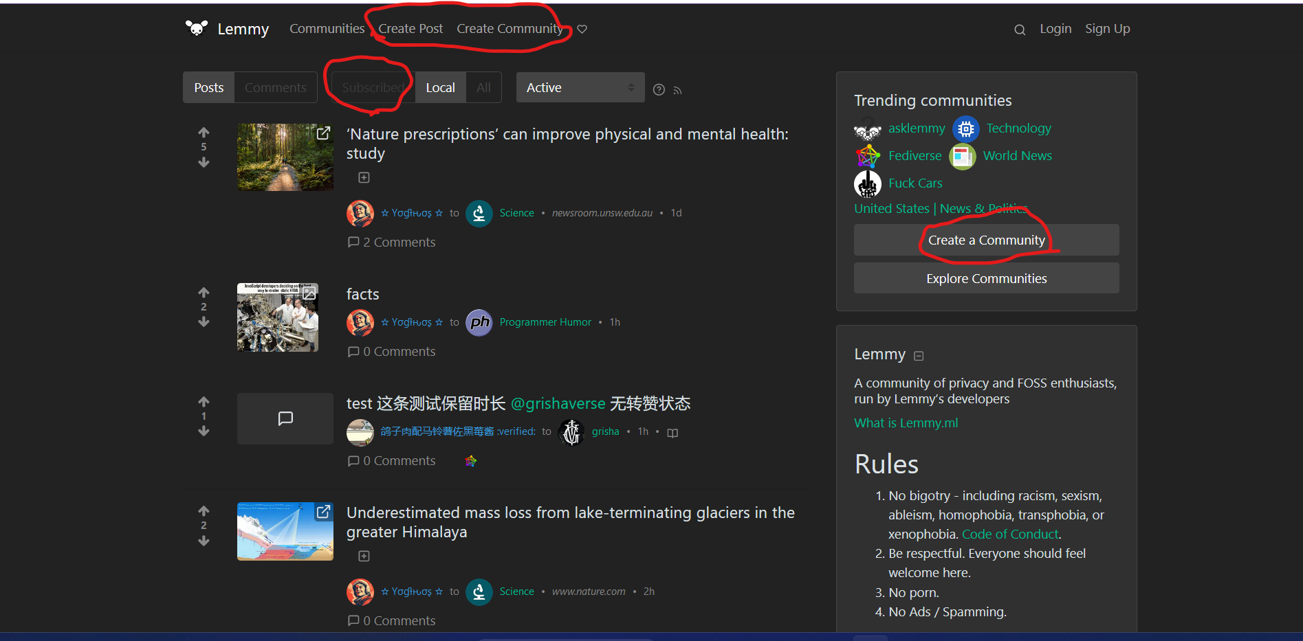 Links/buttons that require being logged in show up when not logged in · Issue #975 · LemmyNet ...