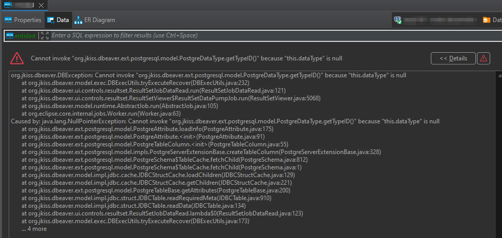 Exception When Browsing Postgresql 15 Table · Issue 19097 · Dbeaverdbeaver · Github