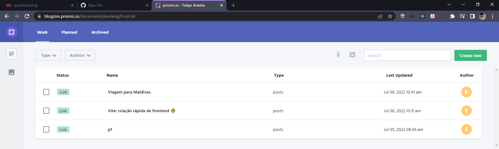 GitHub - FeAranha/desafioModulo3: Develope a blog | ReactJS | Prismic