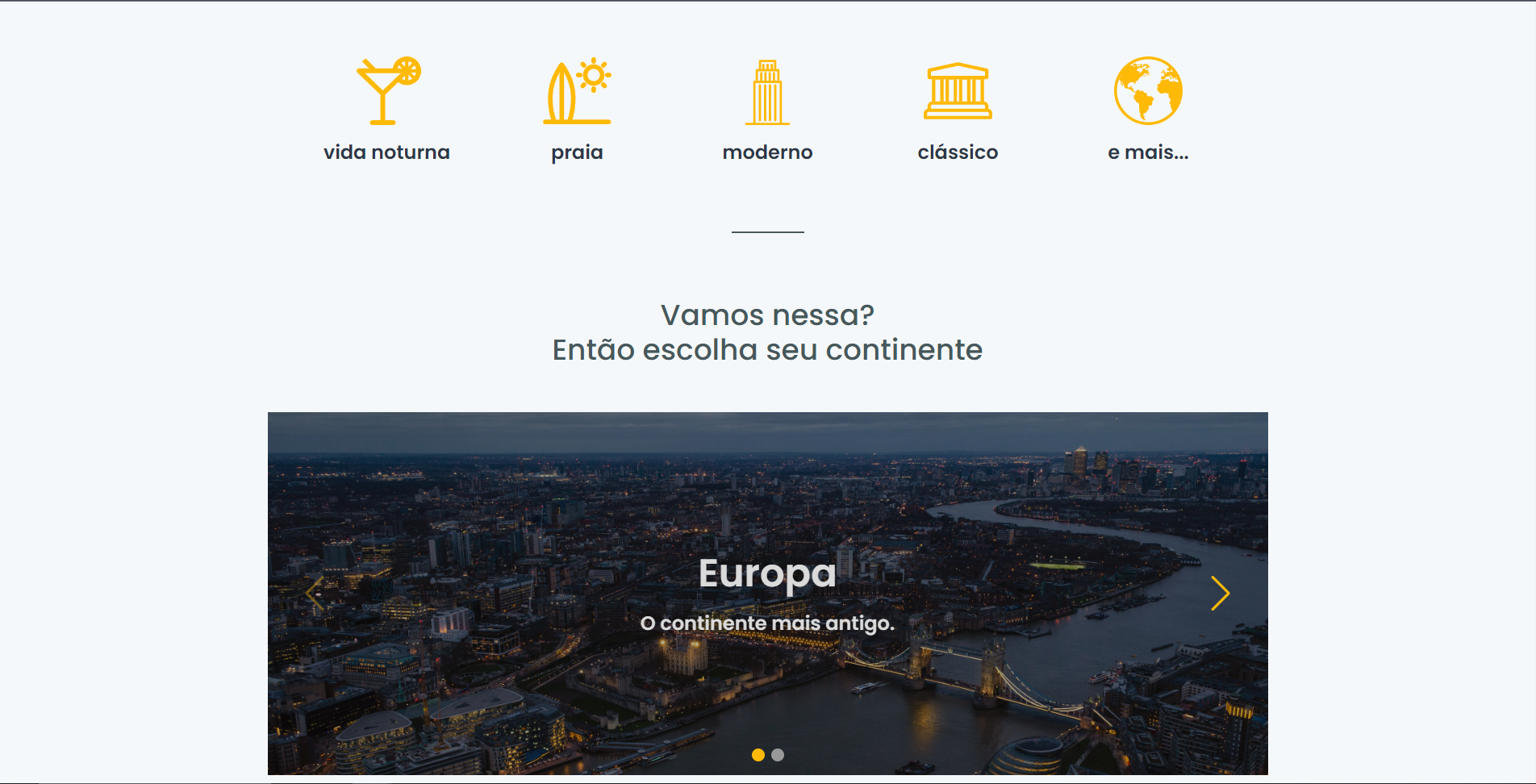 GitHub - FeAranha/worldTrip: Desafio 1 Modulo4