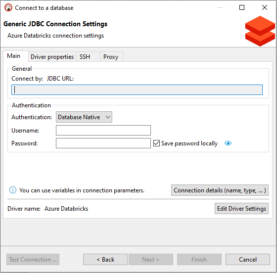 Azure Databricks driver connection page URL non-editable · Issue #17785 · dbeaver/dbeaver · GitHub