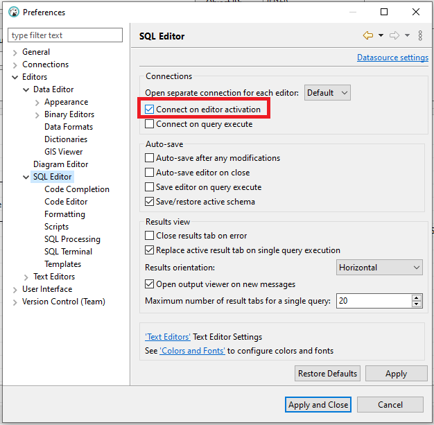 Command-line switch to open DBeaver without auto connecting. · Issue ...