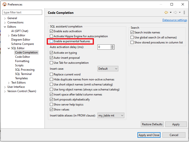 Autocompletion 3-5 sec waiting · Issue #20284 · dbeaver/dbeaver · GitHub
