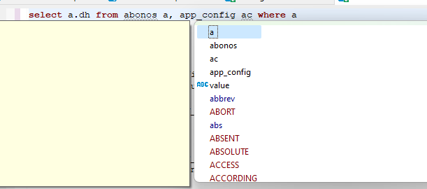 Autocompletion proposes only columns in where clause · Issue #20657 · dbeaver/dbeaver · GitHub