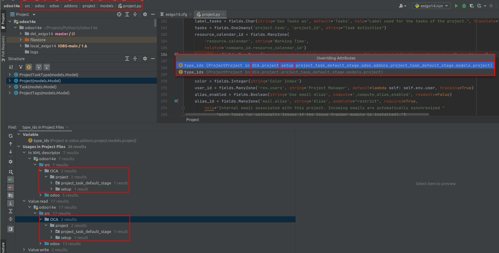 Ignore setup folder in OCA repositories · Issue #63 · odoo-ide/pycharm-odoo · GitHub
