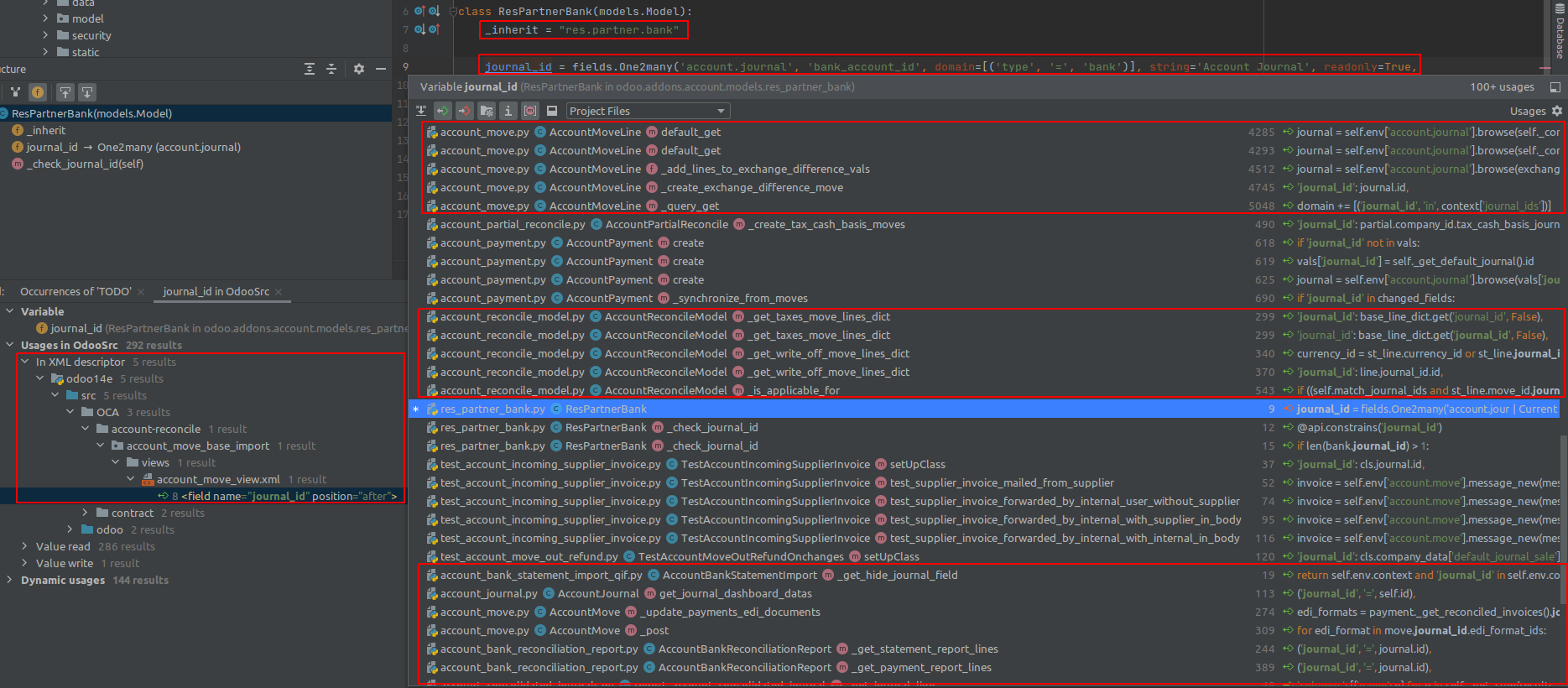 Looking for field uses gives unrelated results · Issue #68 · odoo-ide/pycharm-odoo · GitHub