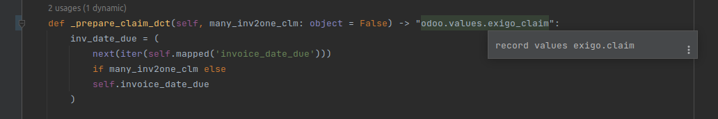 Recordset values type hint in docstring · Issue #401 · odoo-ide/pycharm-odoo · GitHub