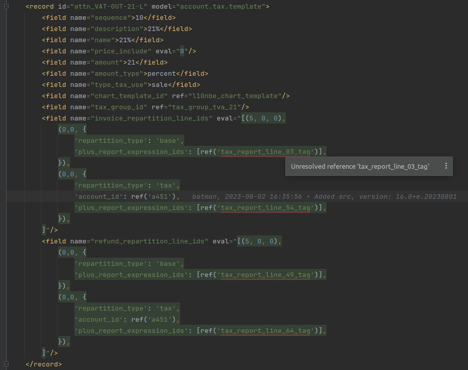 Unresolved external id references to records declared inside field tags · Issue #423 · odoo-ide ...