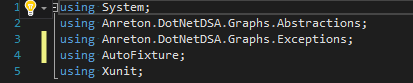 Consider C# Using Directives options when copying and pasting types and "usings" automatically ...