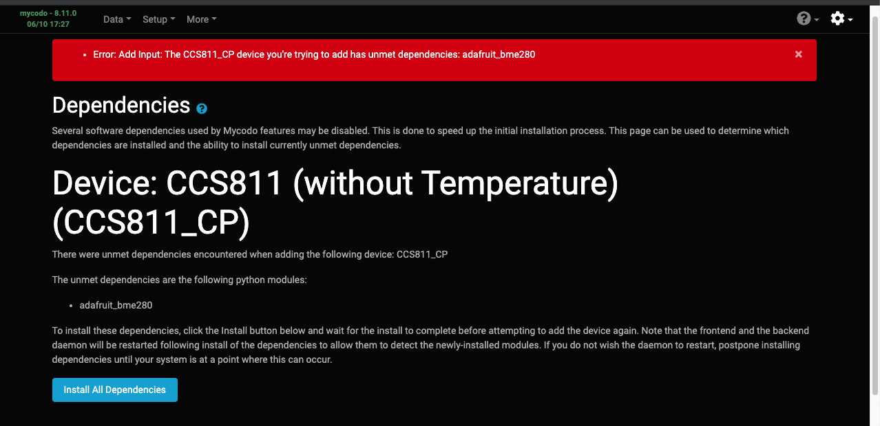 Unable to add CCS881 CO2 w/o temp sensor · Issue #1023 · kizniche/Mycodo · GitHub