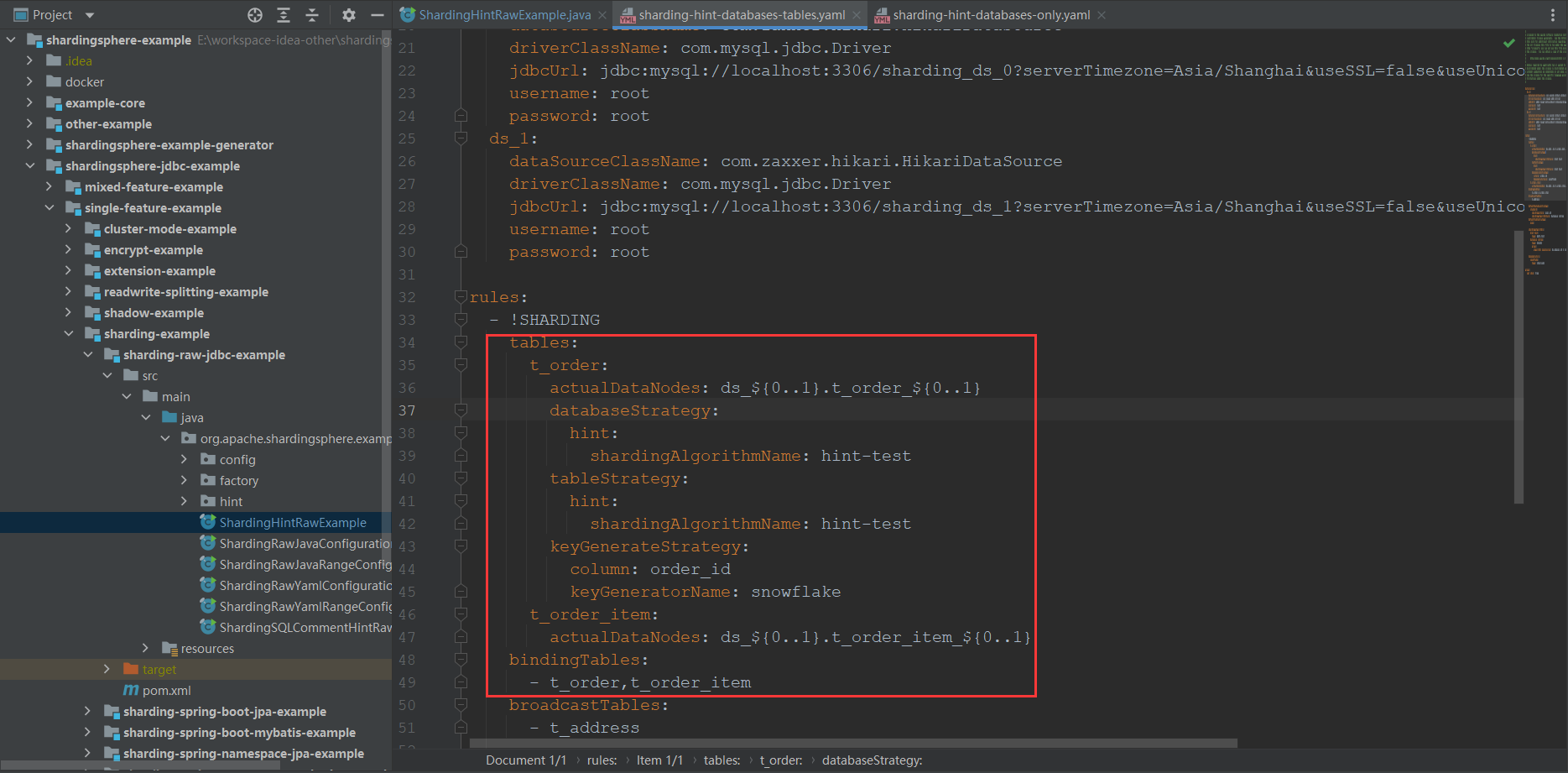 Invalid binding table configuration in ShardingRuleConfiguration. · Issue #16916 · apache ...