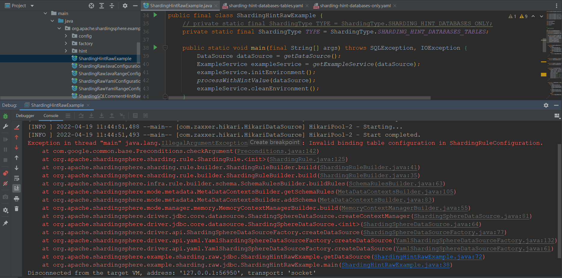 Invalid binding table configuration in ShardingRuleConfiguration. · Issue #16916 · apache ...