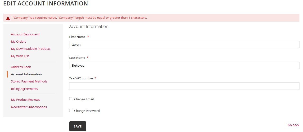 Unable to Edit Account Information 2.2.4 · Issue #18526 · magento ...
