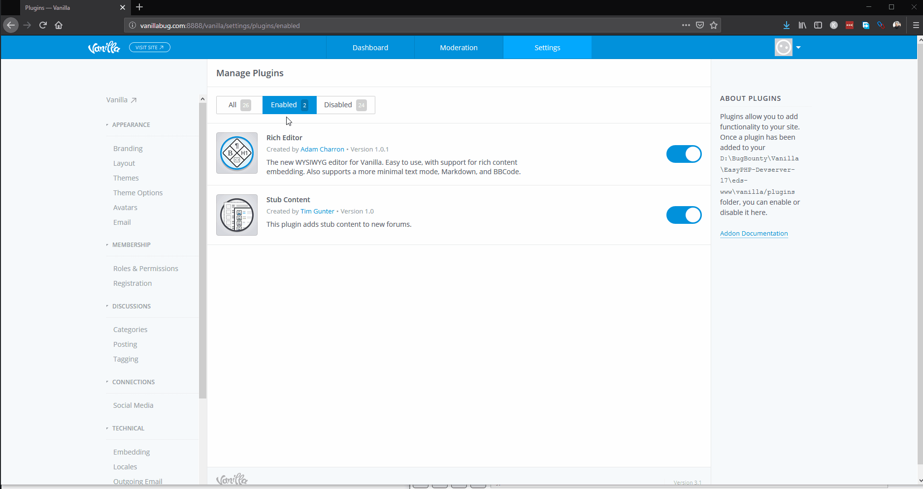 Self Xss In Error · Issue 9070 · Vanillavanilla · Github 