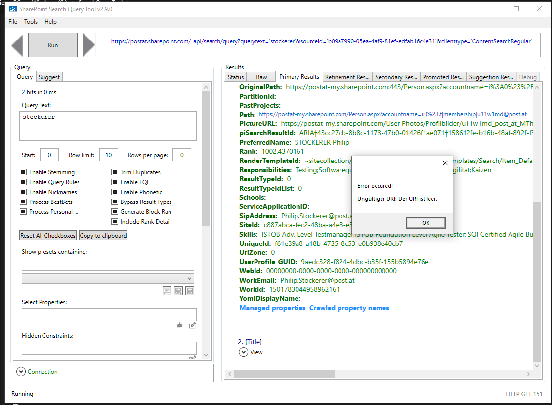 Search Query tool fails when using Local People Results · Issue #309 ...