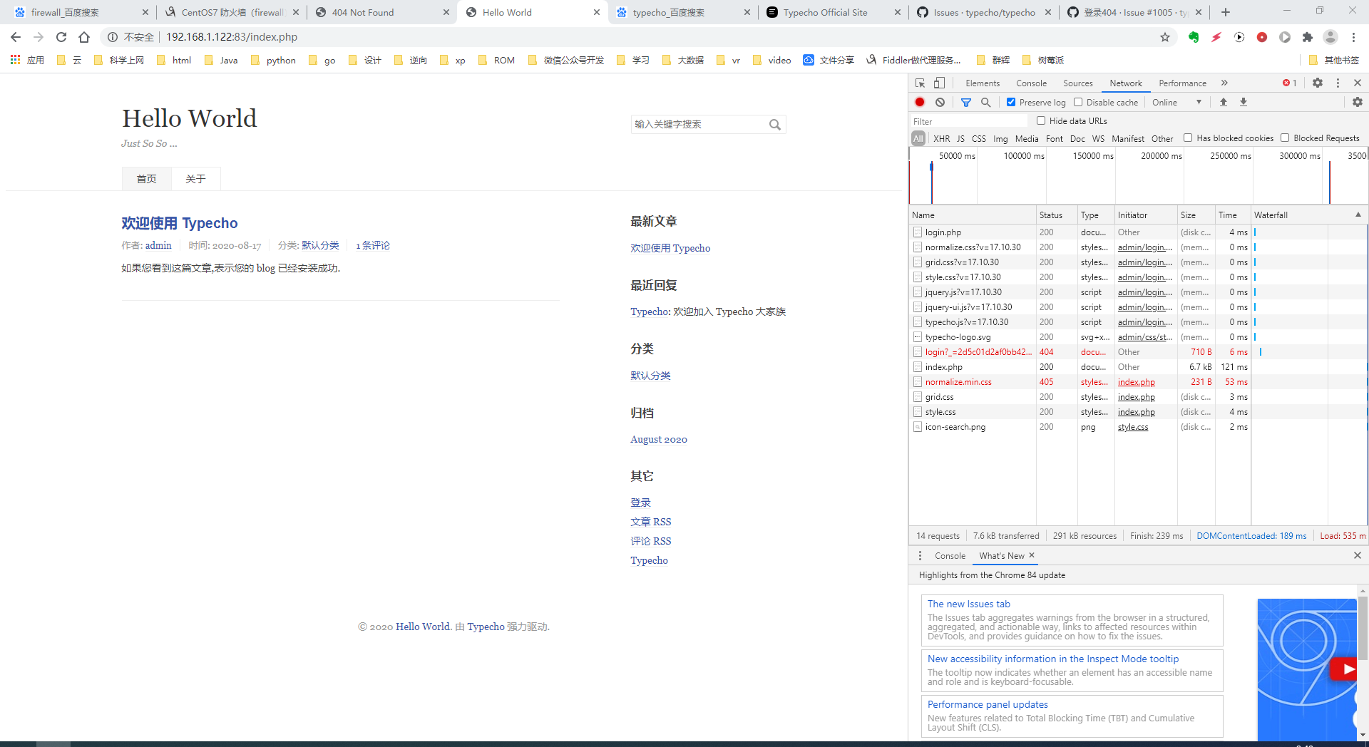 登录404 · Issue #1005 · typecho/typecho · GitHub